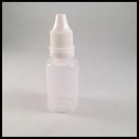 China Child Proof Plastic Dropper Bottles 20ml , LDPE Empty Eye Dropper Bottles for sale