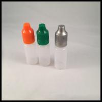 China 10ml Childproof PE E Liquid Bottles , Food Grade E Juice Liquid Dropper Bottle for sale