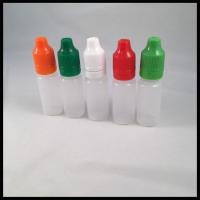 China 10ml Childproof PE E Liquid Bottles , Food Grade E Juice Liquid Dropper Bottle for sale