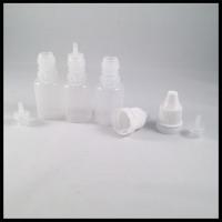 China E Liquid 10ml LDPE PE E Liquid Bottles With Child Resist Cap Acid Base Resistance for sale