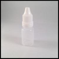 China E Liquid 10ml LDPE PE E Liquid Bottles With Child Resist Cap Acid Base Resistance for sale