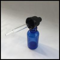 China Small Eye Dropper Bottles Blue , Essential Oil Empty Plastic Dropper Bottles for sale
