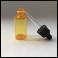 China Square Glass Dropper Bottles For Cosmetic Packi , Custom Plastic Dropper Bottles for sale