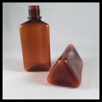 China Amber 30ml Plastic PET E Liquid Bottles , Triangle Shape Vapor Liquid Bottles for sale