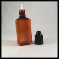 China Amber 30ml Plastic PET E Liquid Bottles , Triangle Shape Vapor Liquid Bottles for sale