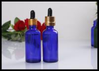 China Blue Garomatherapy Oil Bottles 30ml , Pharmaceutical Empty Essential Oil Bottles for sale