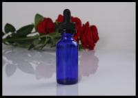 China Blue Garomatherapy Oil Bottles 30ml , Pharmaceutical Empty Essential Oil Bottles for sale