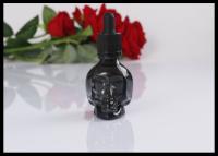 China Skull 30ml Essential Oil Glass Dropper Bottles Clear Green Black Bottle for sale