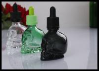 China 30ml Skull Shape Glass Dropper Bottle E Liquid E Juice Glass Bottle for sale