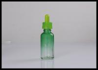 China E Liquid  E Juice 30ml Green Gradient Essential Oil Glass Dropper Bottles for sale