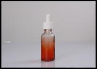 China Orange Gradient Glass Bottle 30ml E liquid Oil Glass Dropper Bottle for sale