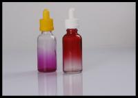 China Orange Gradient Glass Bottle 30ml E liquid Oil Glass Dropper Bottle for sale