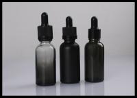 China 30ml Black Gradient Glass Bottle E liquid Smoke Oil Dropper Bottle for sale