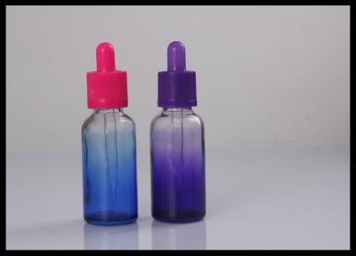 China 30ml Blue Purple gradient color glass Dropper Bottle Essential Oil Bottle for sale