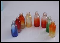China Orange Gradient Glass Bottle 30ml E liquid Oil Glass Dropper Bottle for sale