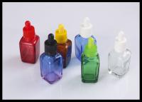 China Essential Oil Glass Dropper Bottle 30ml  Cosmetic  Amber Square Green Bottle for sale