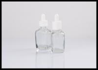 China Square Amber Glass Essential Oil Bottles 30ml E juice Glass Bottles Serum Use for sale