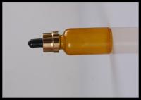 China Gold Round 30ml Essential Oil Glass Dropper Bottle Gold Metallic Cap for sale