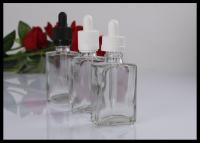 China 30ml Square Glass Bottle Essential Oil Bottle E Liquid Dropper Bottle for sale