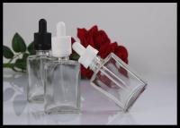 China 30ml Square Glass Bottle Essential Oil Bottle E Liquid Dropper Bottle for sale