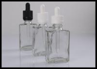 China 30ml Square Glass Bottle Essential Oil Bottle E Liquid Dropper Bottle for sale