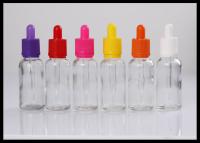 China Clear Dispense Essential Oil Glass Dropper Bottle Chemical Stability Eco - Friendly for sale
