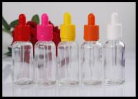 China Clear Dispense Essential Oil Glass Dropper Bottle Chemical Stability Eco - Friendly for sale