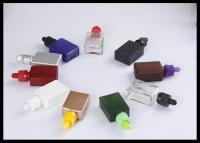 China Black Matte Glass Bottles Square Essential Oil Droppe Bottle Frosted Glass Bottles for sale