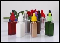 China Brown Glass Dropper Bottles , Frosted Comestic Small Glass Dropper Bottles for sale