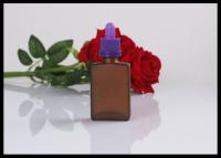 China Frosted Amber Glass Dropper Bottles , Durable Bulk Essential Oil Bottles for sale