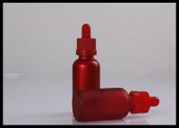 China Mini Essential Oil Glass Bottles Red Frosted Screen Printing Logol Childproof Caps for sale