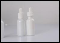 China White Essential Oil Glass Dropper Bottle 5ml - 50ml Acid Base Resistance for sale