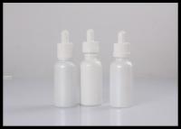 China White Essential Oil Glass Dropper Bottle 5ml - 50ml Acid Base Resistance for sale