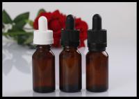 China Blue Glass Dropper Bottles , Empty Essential Oil Bottles With Childproof  Caps for sale