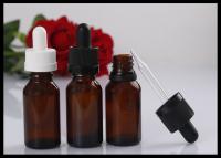 China Blue Glass Dropper Bottles , Empty Essential Oil Bottles With Childproof  Caps for sale