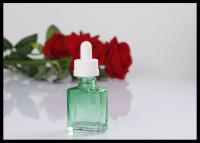 China 15ml Square Glass Olive Oil Bottle , Liquid Glass Bottles With Dropper Caps for sale