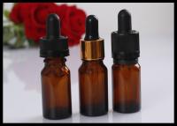 China Perfume Essential Oil Glass Dropper Bottle 10ml Amber Logo Printing Customized for sale