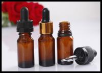 China Perfume Essential Oil Glass Dropper Bottle 10ml Amber Logo Printing Customized for sale
