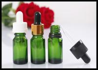 China High Standard 10ml Green Small Glass Dropper Bottles For Essential Oils for sale