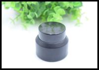 China 30g Black Frost Cream Jar Face Gel Glass Bottles Black Lids White Seal for sale