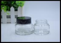 China Clear Glass Cosmetic Cream Jar Containers 30g 50g for sale