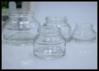 China Clear Glass Cosmetic Cream Jar Containers 30g 50g for sale
