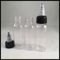 China High Standard 60ml PET E Liquid Bottles , 30ml Plastic Bottle With Twist Cap for sale