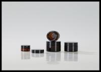 China Brown Amber Glass Cosmetic Cream Jar 5g 10g 20g 30g 50g Empty Makeup Containers for sale