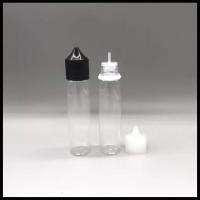 China ISO Chubby Dropper 60ml Unicorn Bottle RV PET Plastic Material Round Shape For E Cig for sale