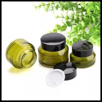 China Oblique Shoulder Empty Cosmetic Containers , Amber Glass Containers With Lids for sale