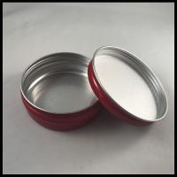 China Round Shape Cosmetic Cream Jar Empty Containers Aluminum Makeup Case Cotton Type for sale