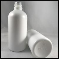 China E Liquid Dropper Empty Essential Oil Bottles White Frosted Glass 100ml Capacity for sale