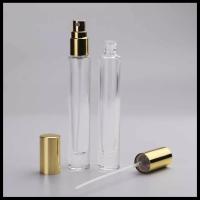 China Glass Material Perfume Spray Bottles , Small Empty Spray Bottles Round Long Shape for sale