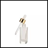 China Liquid Essential Oil Dropper Bottles 30ml Flat Shoulder Colorful Glass Essence Containers for sale